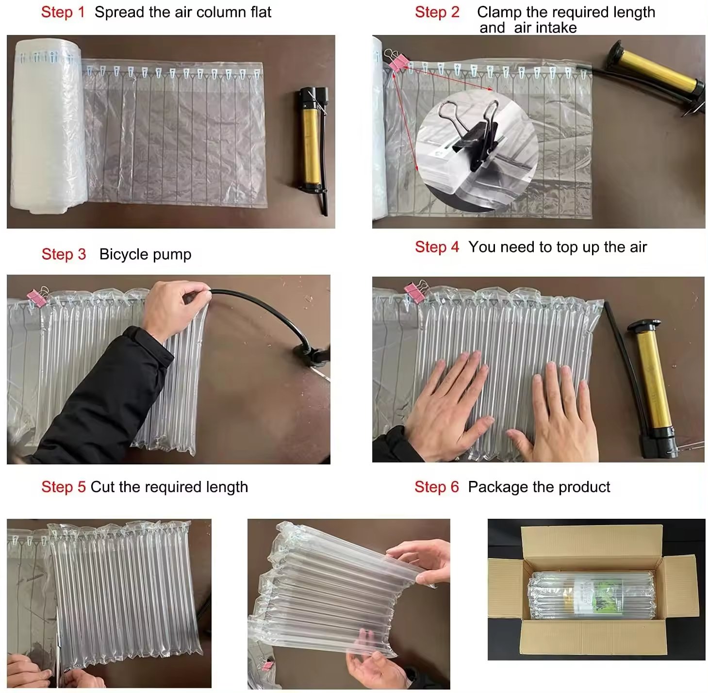 Inflatable U Type Air Column Bag - SelectPack™ | Industrial Packaging ...